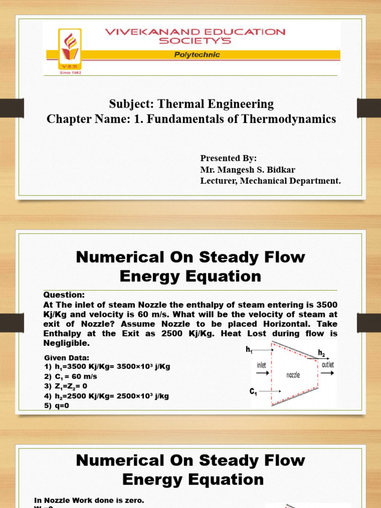 Thermal Engg. Chapter 1 Part 3 | PDF | Teaching Methods & Materials