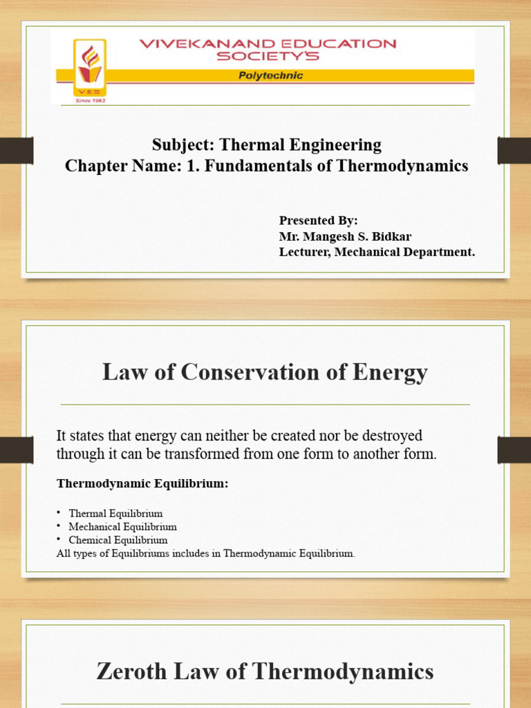 Thermal Engg. Chapter 1 Part 2 | PDF | Heat | Thermodynamic Equilibrium