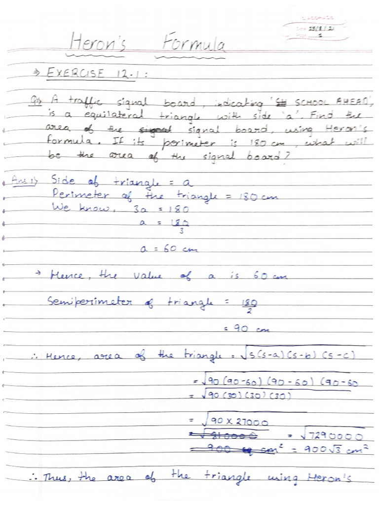 Heron's Formula | PDF