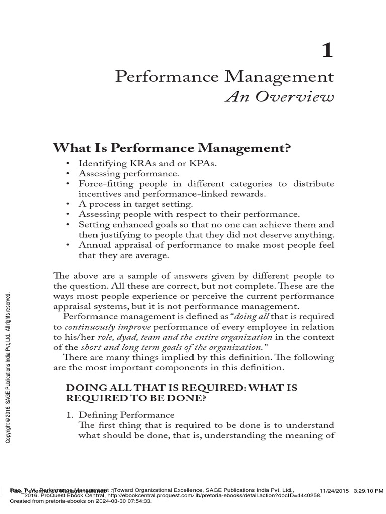 Performance Management Toward Organizational Excel... - (1 Performance Management) | PDF ...