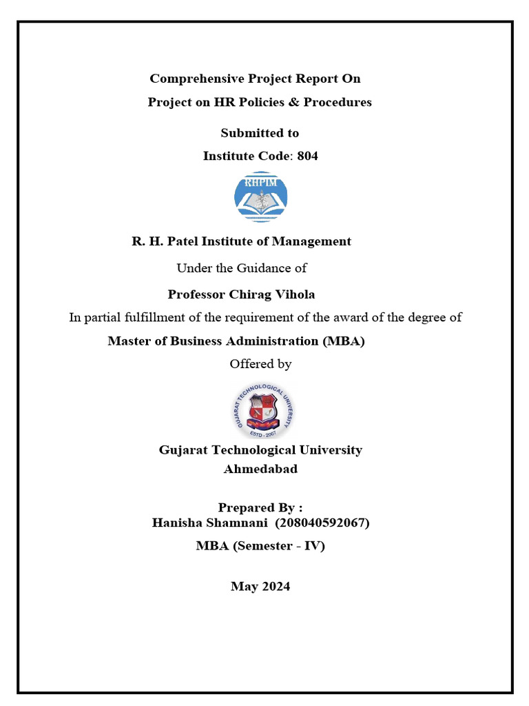 Hanisha Shamnani CP Project | PDF | Recruitment | Employment