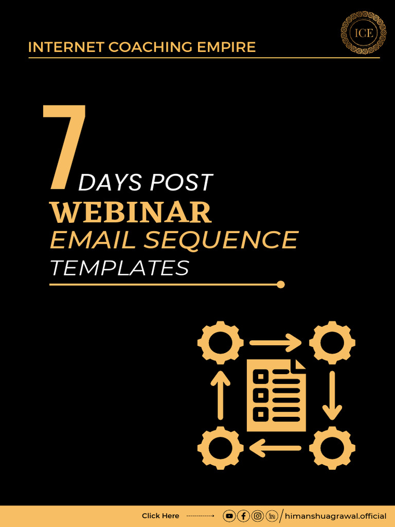 7-Day Post-Webinar Email Sequence | PDF | Career & Growth