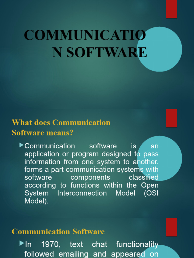Communication Software | PDF | Computer Science | Online Services