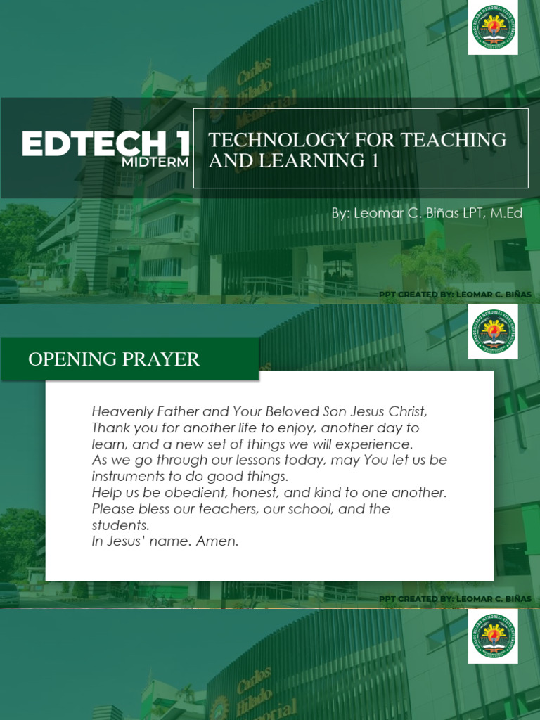 LESSON 1 - Educational Technology - Concept Roles and Definitions | PDF | Educational Technology ...