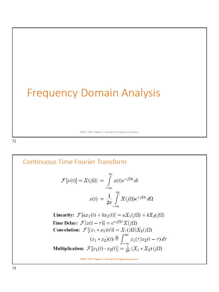 DSP - Chapter 2 - C - DTFT | PDF | Digital Signal Processing | Fourier Analysis