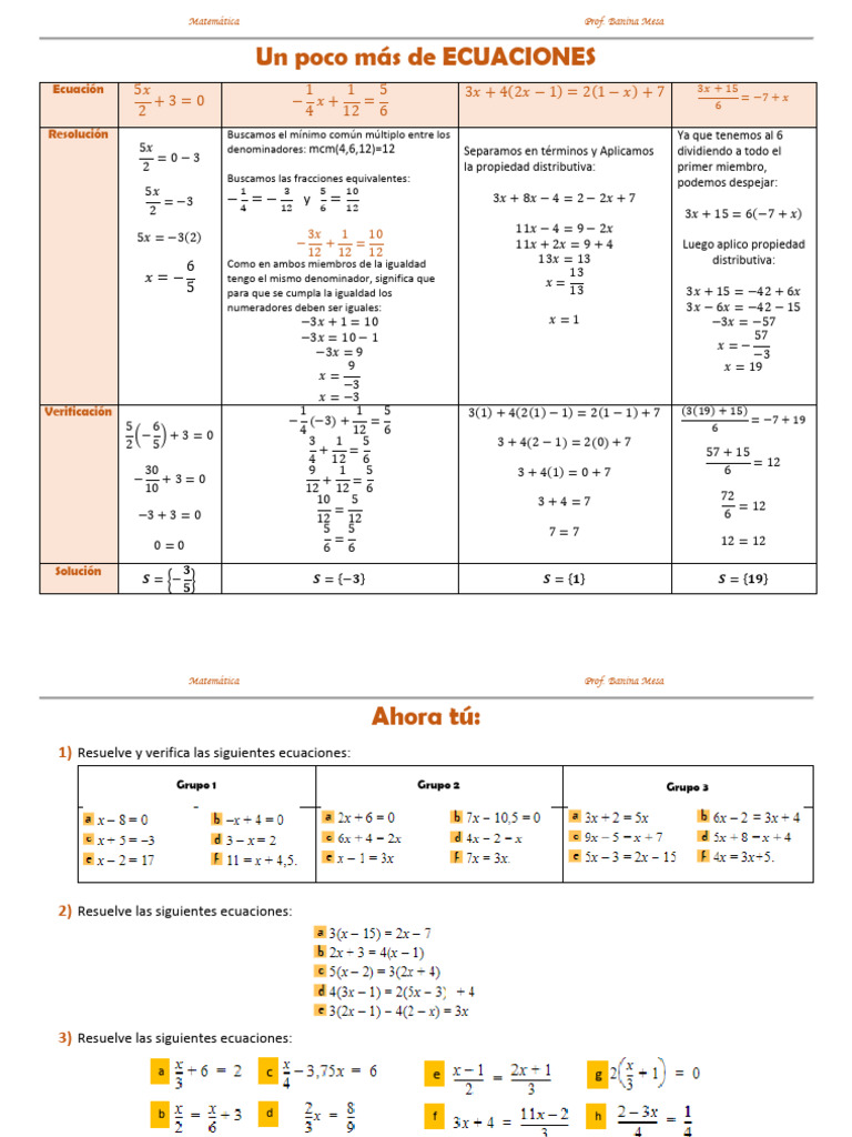 2 - Ecuaciones Parte 3 | PDF | Ecuaciones | Aritmética