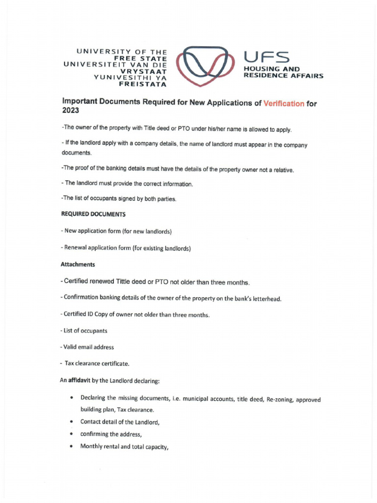 List of Important Documents | PDF