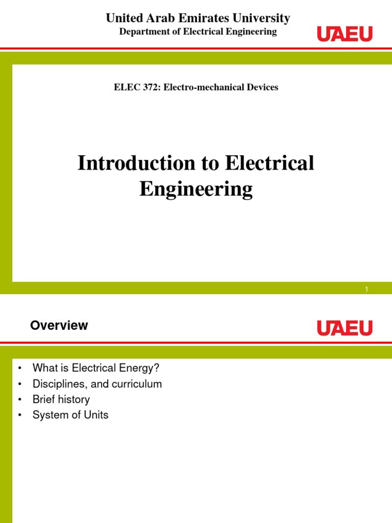 Introduction - S2023 2023-01-12 08 - 40 - 04 | PDF | Electrical Engineering | Electricity