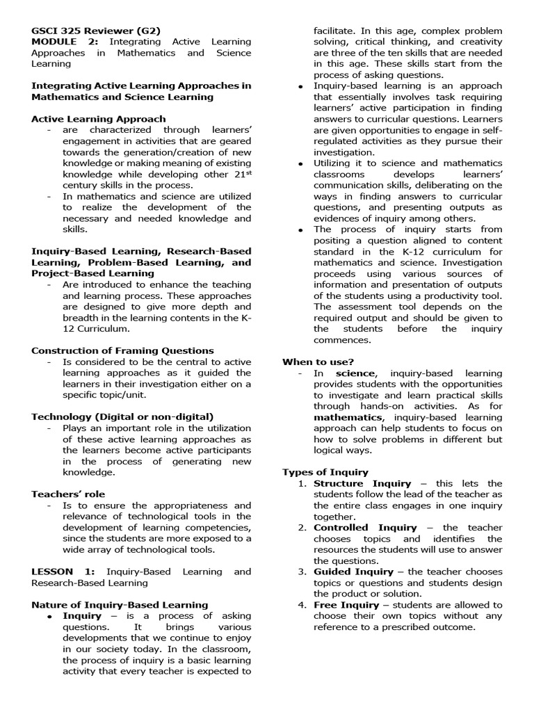 Group 2 | PDF | Inquiry Based Learning | Learning