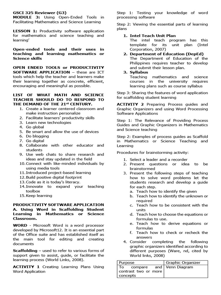 Group 3 | PDF | Spreadsheet | Learning