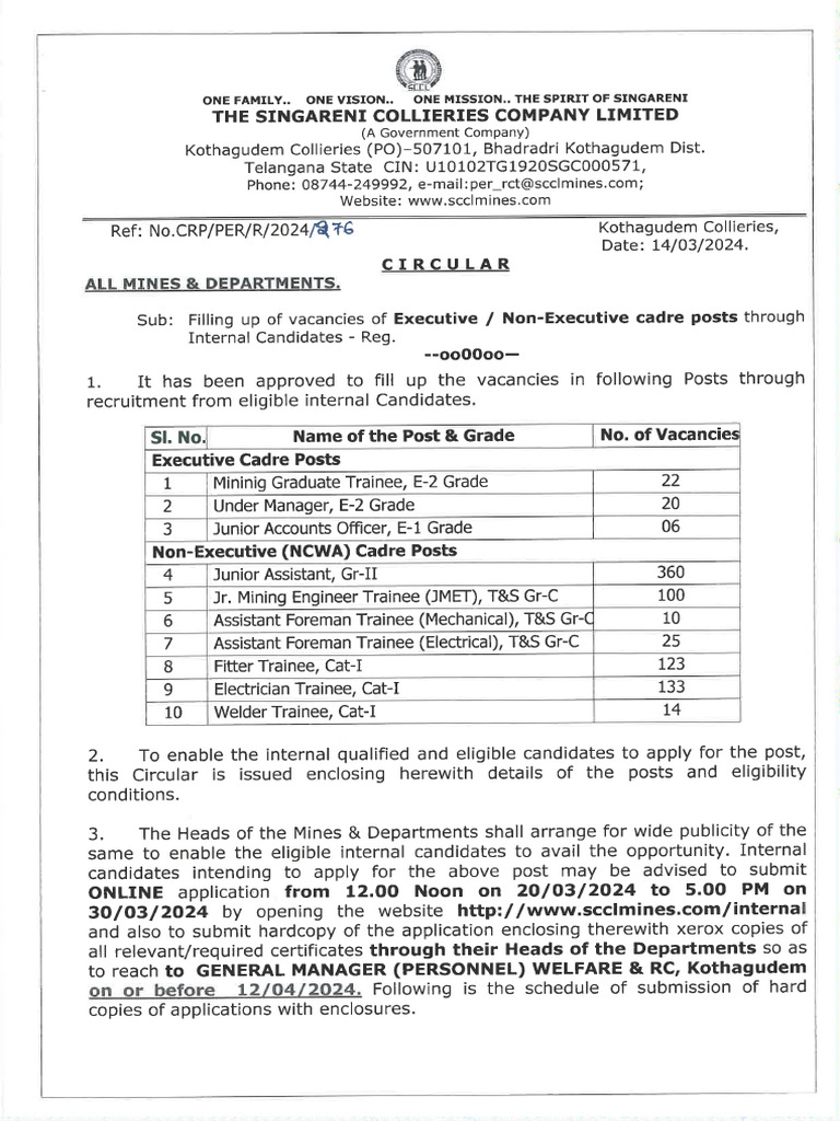 Internal Circular 276 | PDF