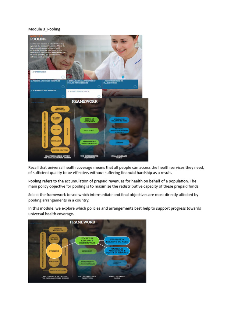 Module 3 Pooling | PDF | Medicaid | Universal Health Care