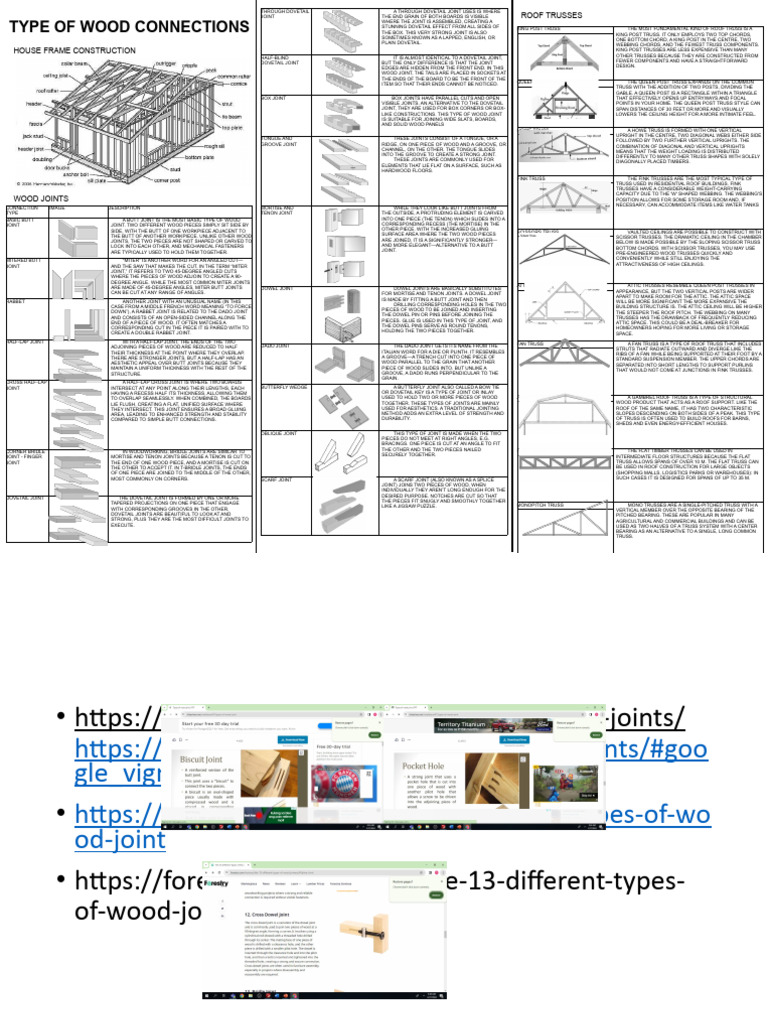 Bt Wood Connection | PDF | Truss | Woodworking