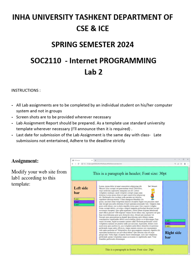 Internet Programming Lab 2 Guide | PDF