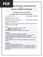 Sop of Sieve Integrity | PDF | Business Process | Quality