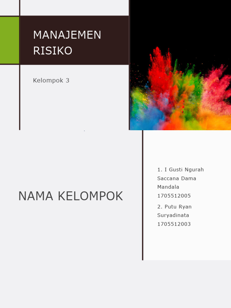 Manajemen Risiko Identifikasi Risiko Proyek Underpass Pdf