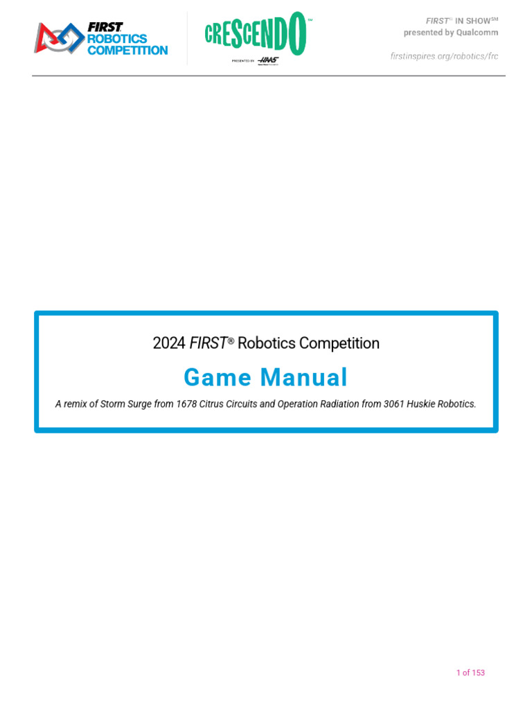 2024 Game Manual | PDF