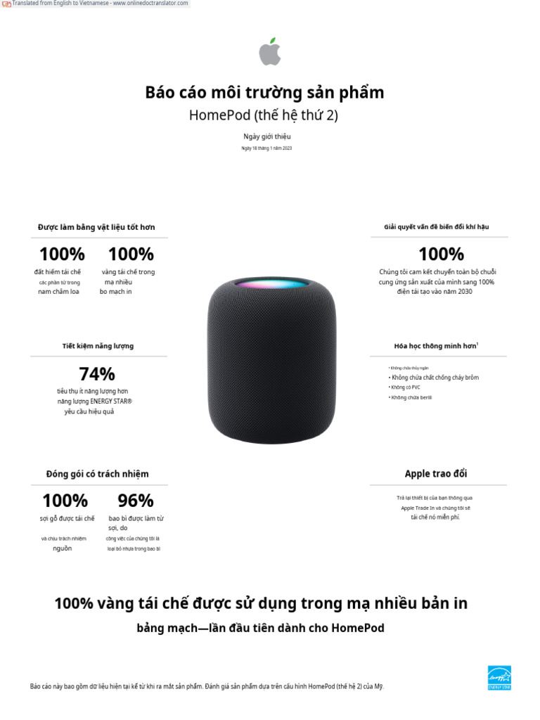 HomePod PER Jan2023.en - VI | PDF