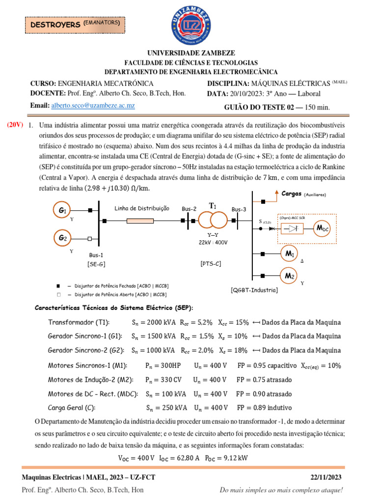 Solucionario - Teste 02 - 2023 (DESTROYERS) | PDF | Engenharia Mecânica ...