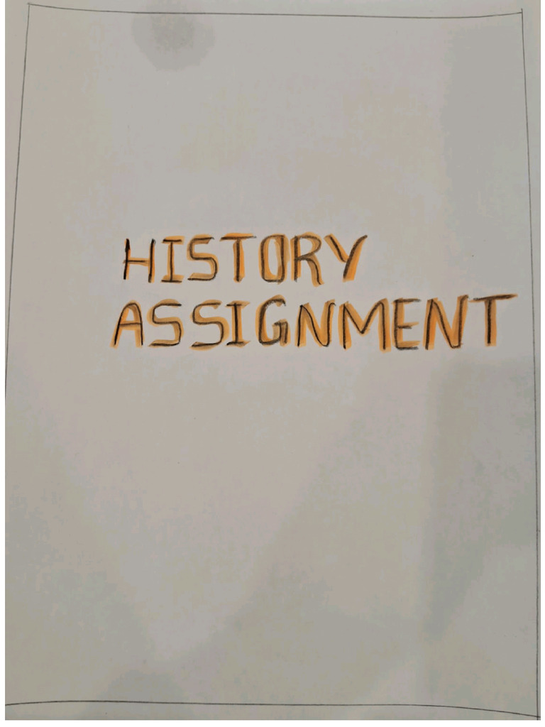 History Plus Two Assignment | PDF