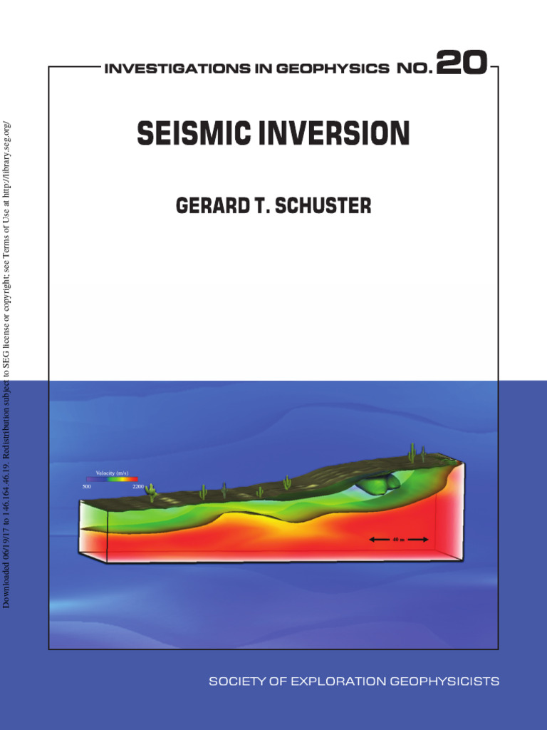 (Investigations in Geophysics - 20) Gerard T. Schuster - Seismic Inversion (2017, Society of ...