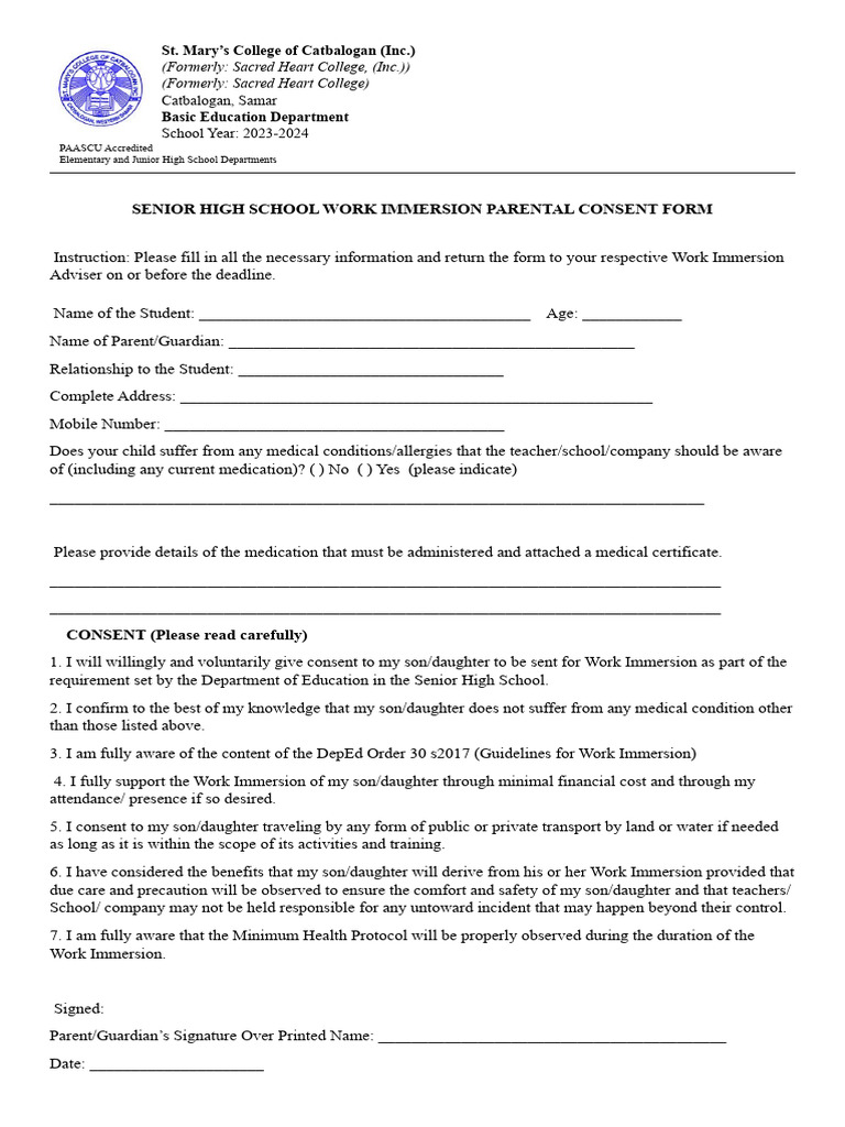 PARENTS-CONSENT | PDF | Schools | Public Services