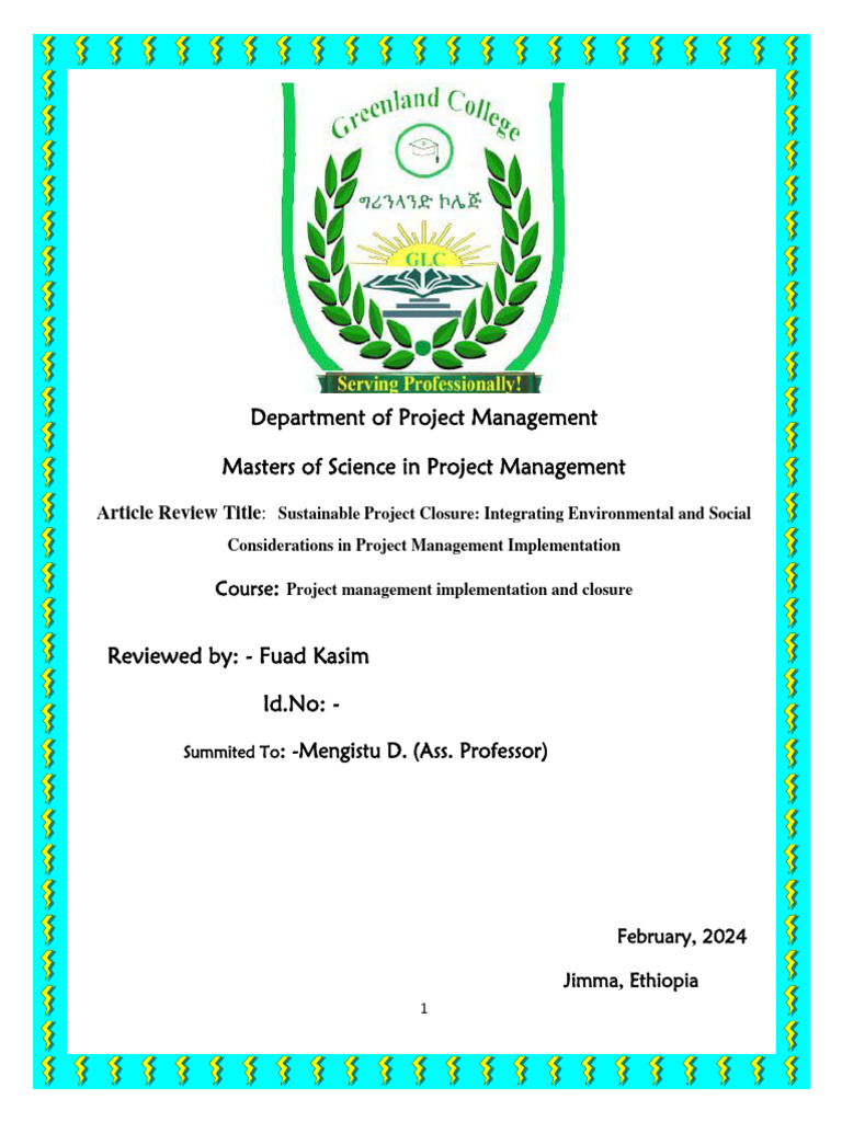 Sustainable Project Closure Strategies | PDF | Sustainability ...