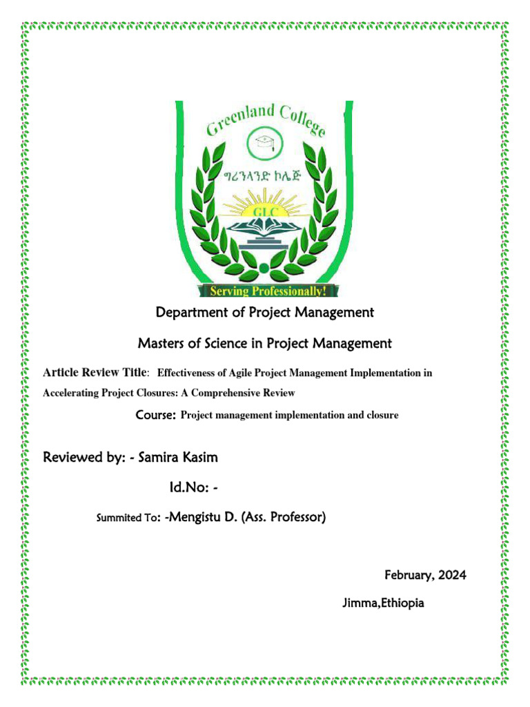 project implementation and closure | PDF | Agile Software Development | Project Management