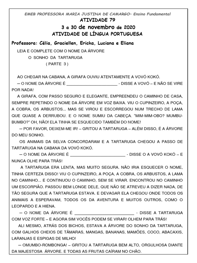 3º Anos Ativ 79 LP | PDF