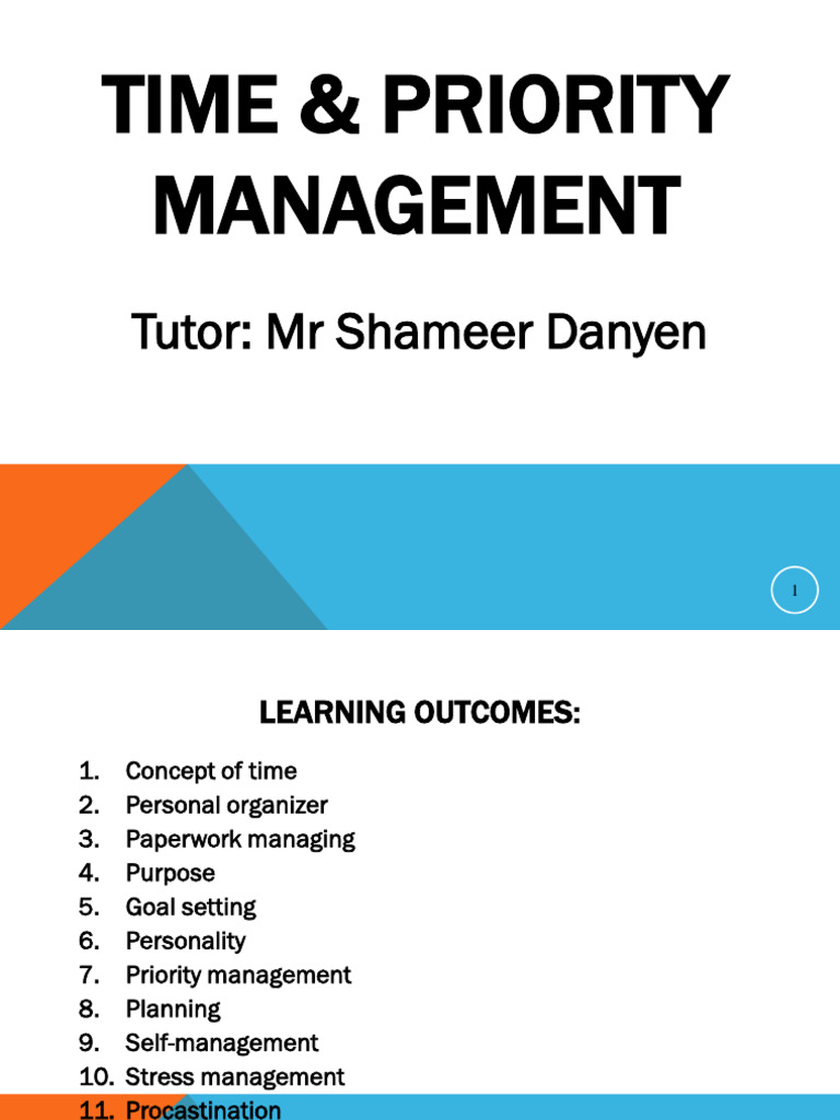Time Management for Success | PDF | Goal | Time Management
