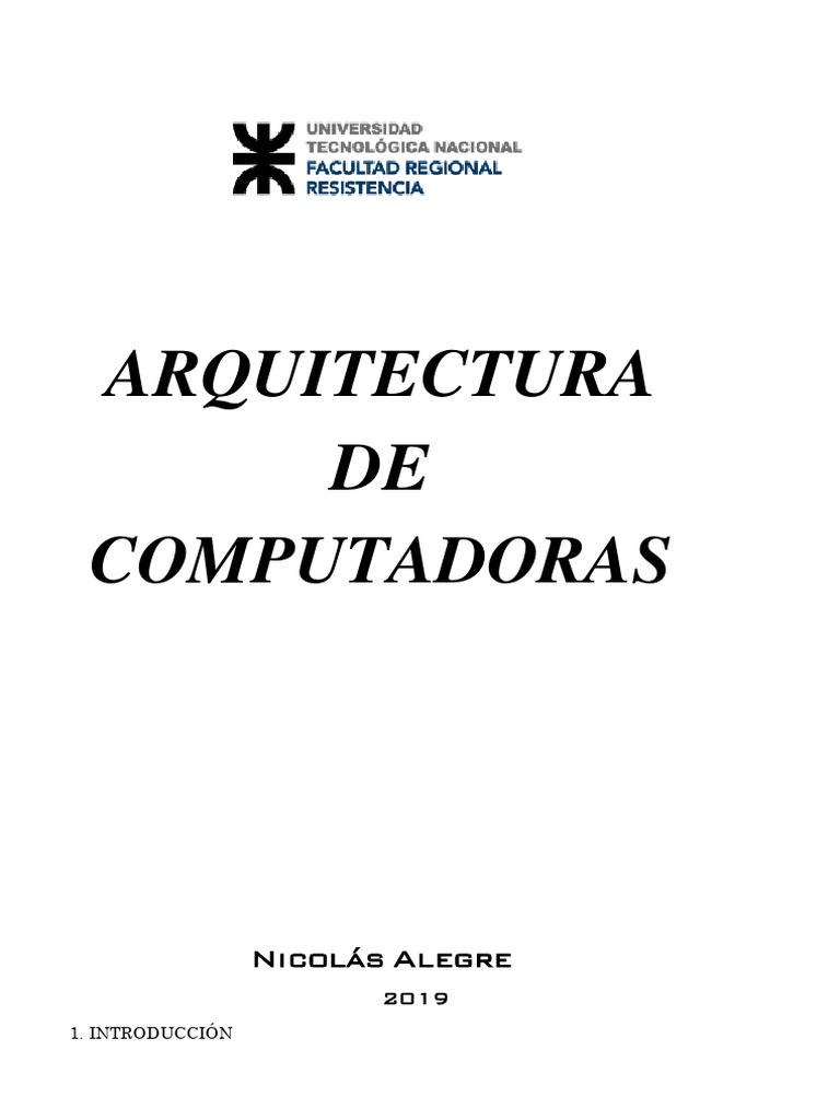 Apunte Arq de Comp (2019) - Nicolás Alegre-1-50 | PDF | Puerta lógica | Periférico