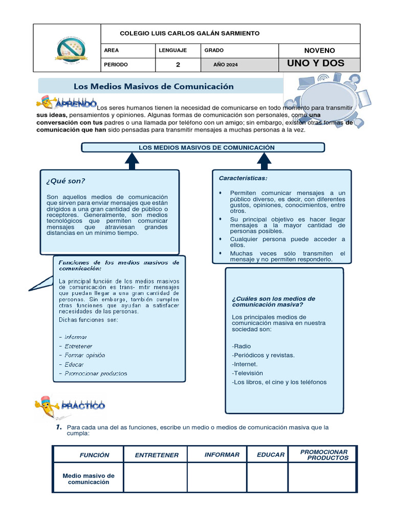Medios Masivos: Funciones y Usos | PDF | Comunicación | Medios de ...