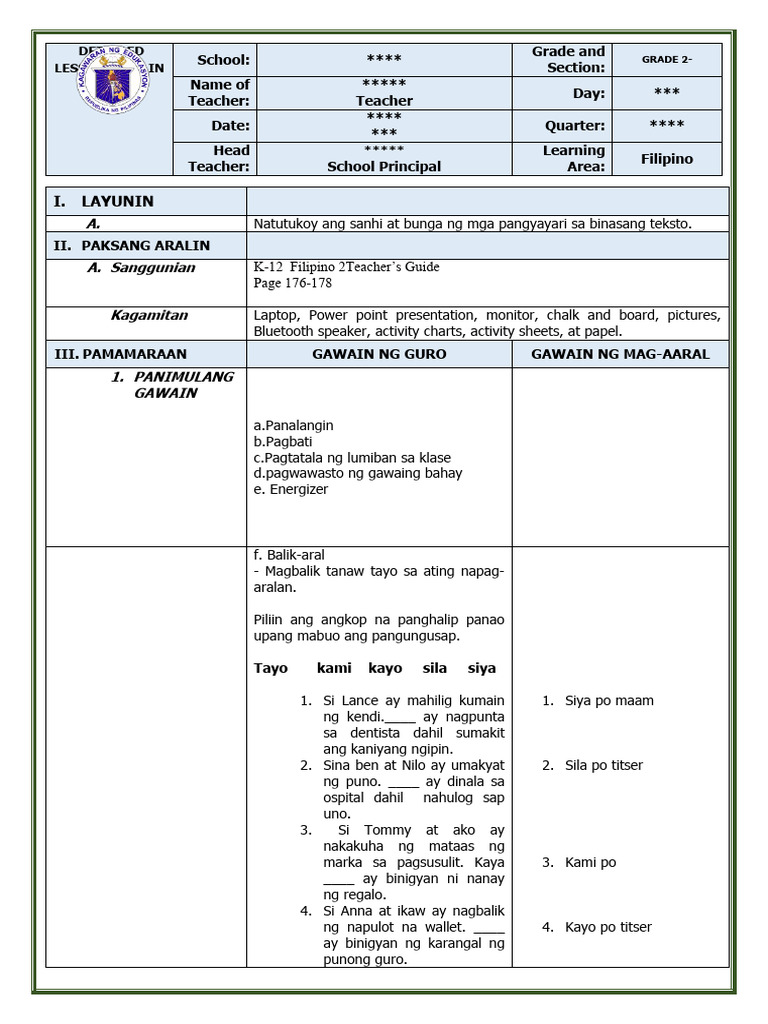 Q3. Filipino2 DLP | PDF