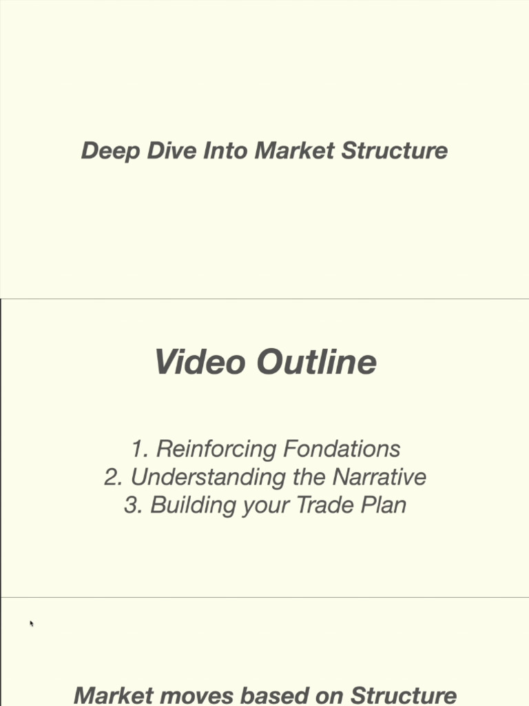 Market Structure Deep Dive - Organized | PDF