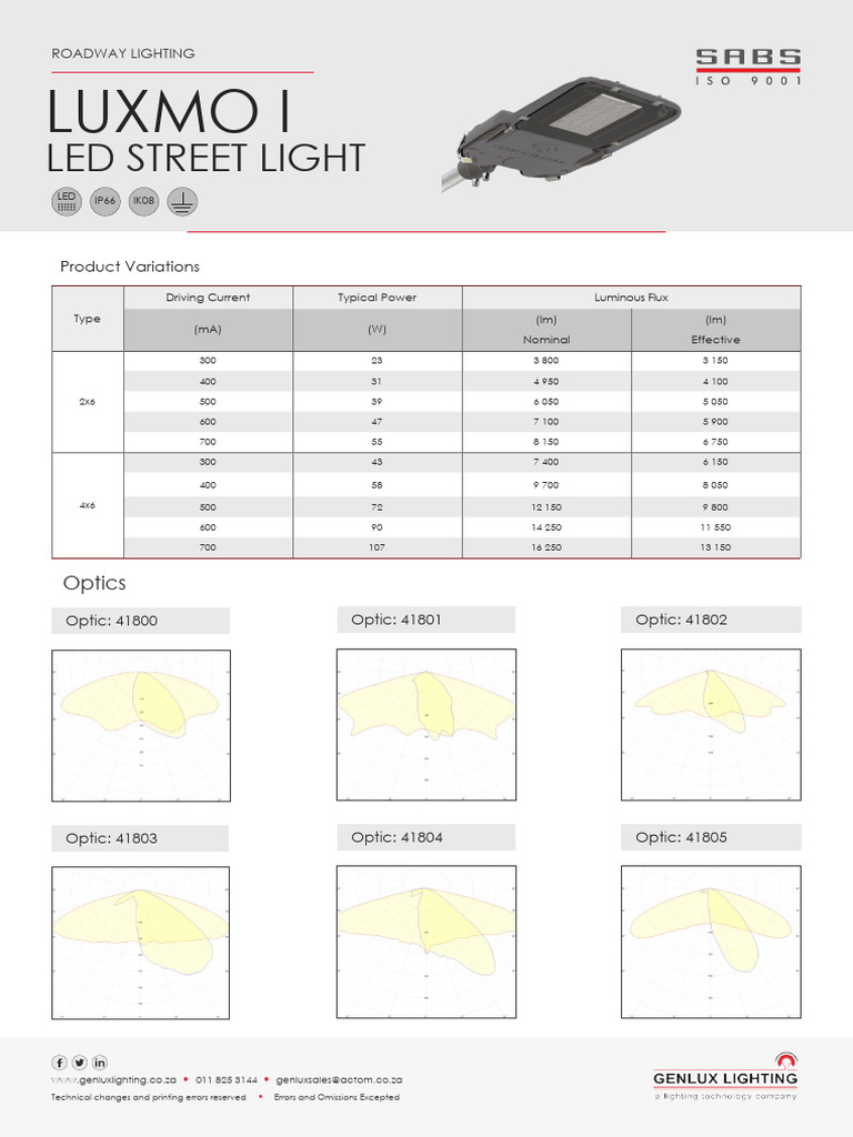 Genlux Lighting Luxmo I | PDF