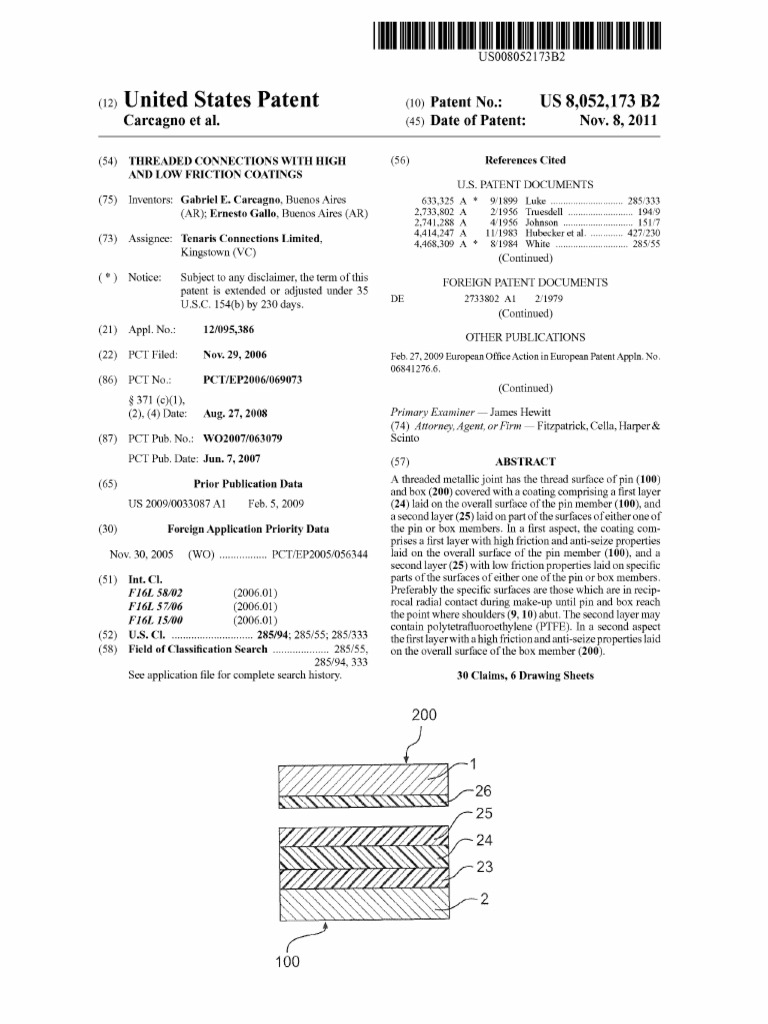 Threaded Connections With High and Low Friction Coatings | PDF ...