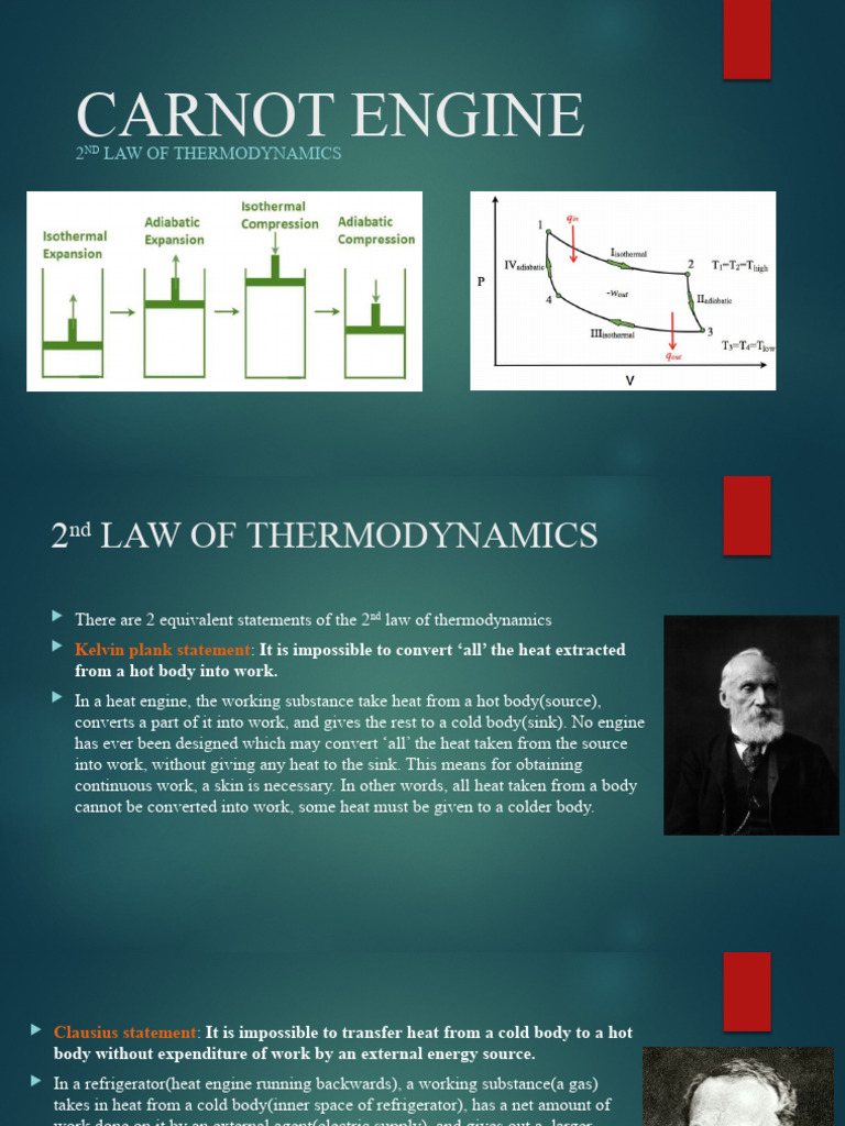 Carnot Engine | PDF | Heat | Second Law Of Thermodynamics