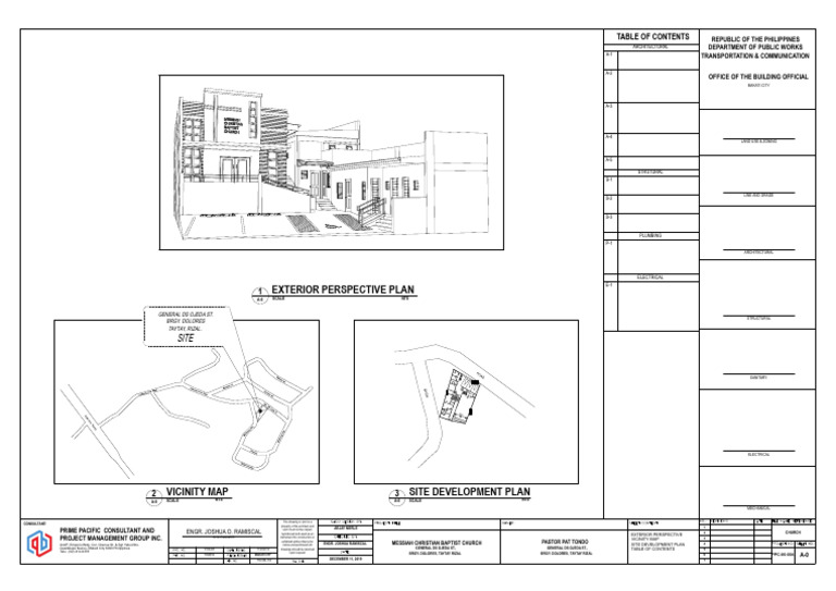 A-0 Exterior Perspective Plan & Vicinity Map | PDF