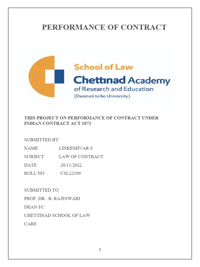 Contract Assignment CSL22109 | PDF | Civil Law (Legal System ...