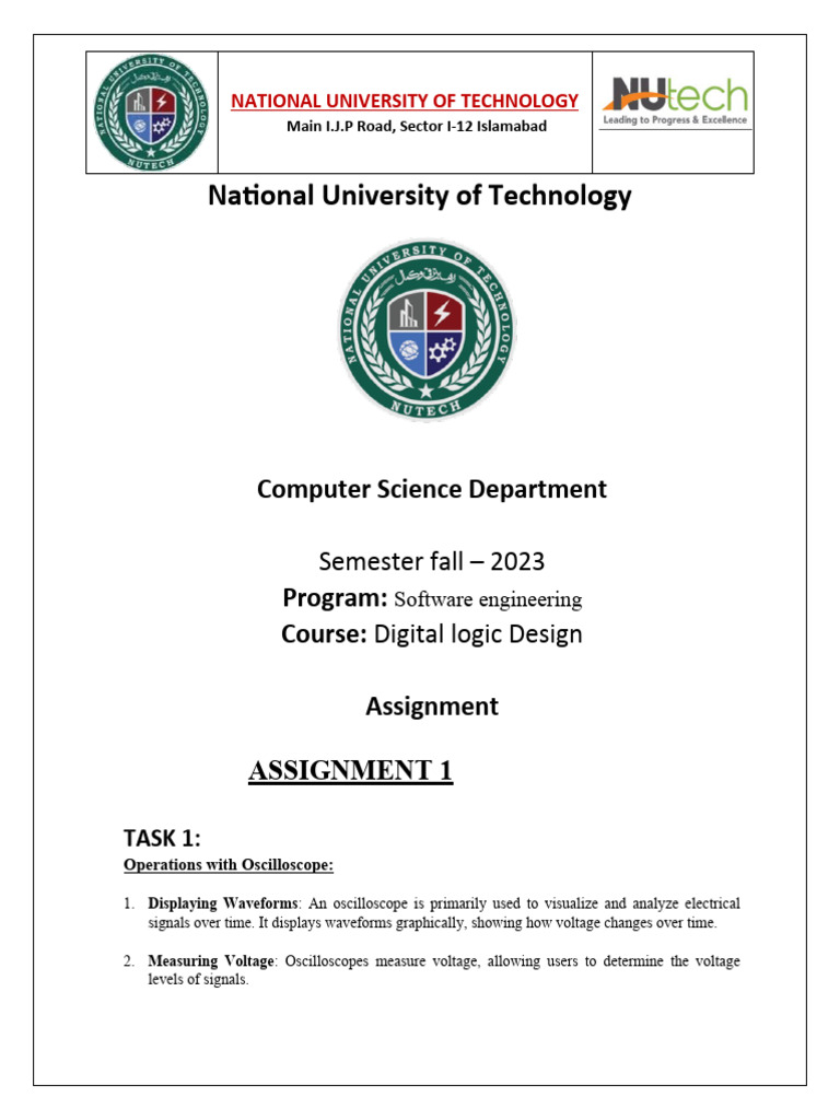 DLD Assignment | PDF | Decimal | Amplitude
