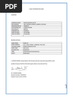 Company Information Sheet (Cis) Form: Dear Sir/Madam | PDF