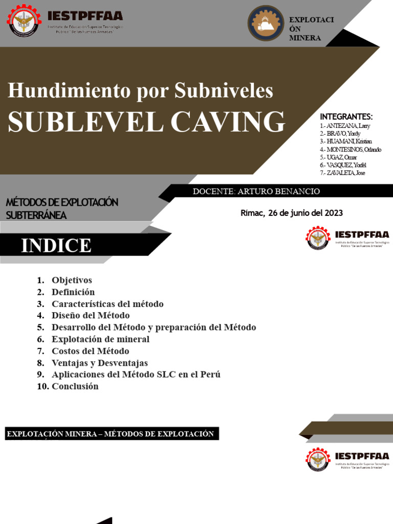 Sublevel Caving | PDF | Minería | Ciencias de la Tierra