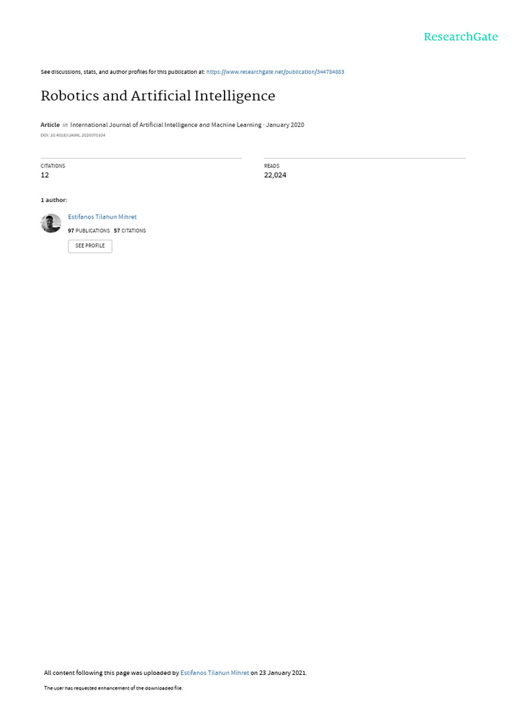 Robotics and Artificial Intelligence Sci TechwithEstif | PDF | Artificial Intelligence ...