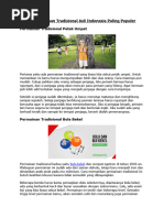 5 Permainan Tradisional dan Gambarnya | PDF