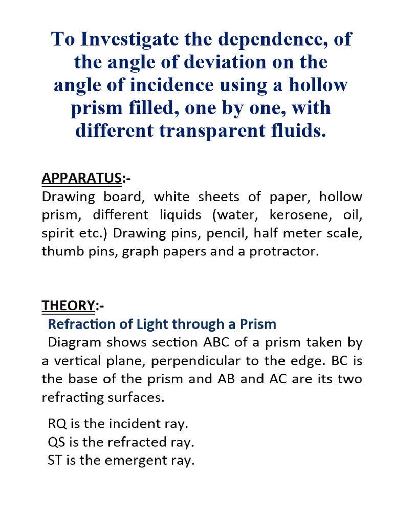 Physics Project | PDF | Refraction | Refractive Index Physics Project | PDF | Refraction | Refractive Index