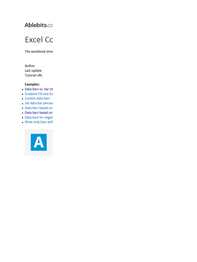 Data Bars Excel | PDF | Microsoft Excel Data Bars Excel | PDF | Microsoft Excel