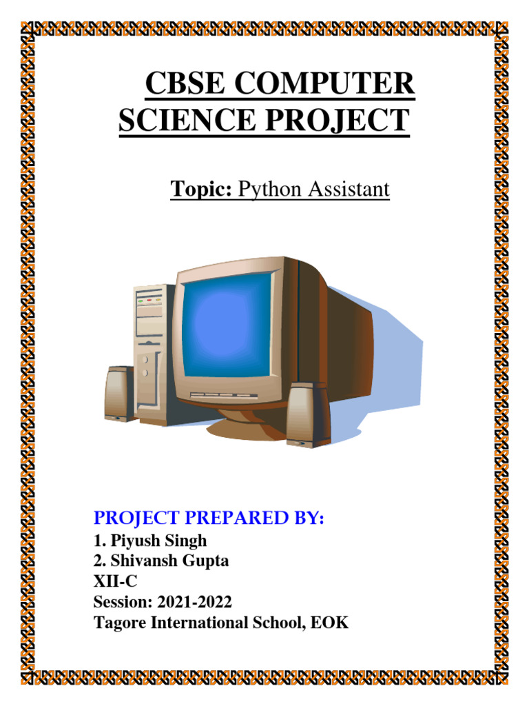 Cbse Computer Science Project | PDF | Computer Engineering | Software Engineering
