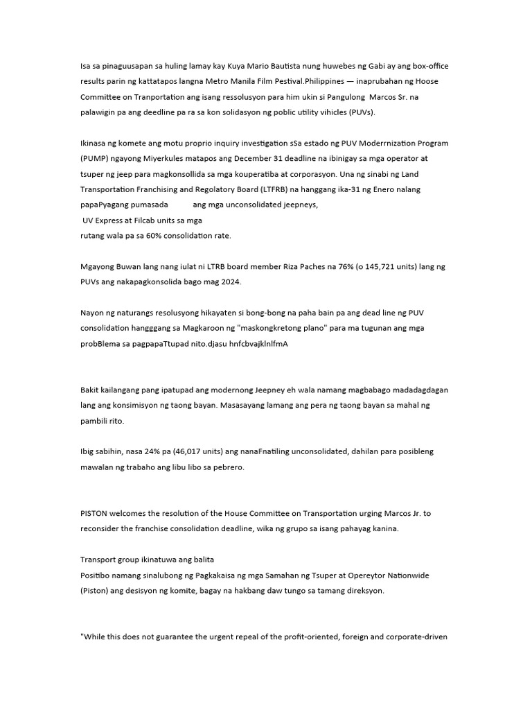 Copy Reading Exercise 3 | PDF