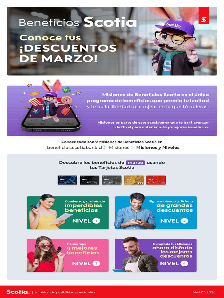 Dctos Misiones de Beneficios Scotia MARZO | PDF