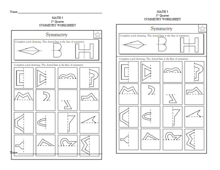 Math 3 Module 11 Symmetry Worksheet | PDF